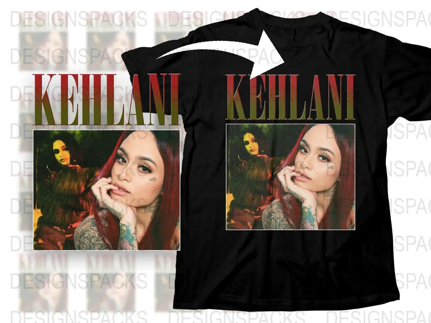 Kehlani Candid Official Merchandise Portrait Design Png Digital Downlo