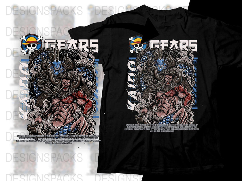 One Piece Kaido Battle Design Anime Art Png Digital Download