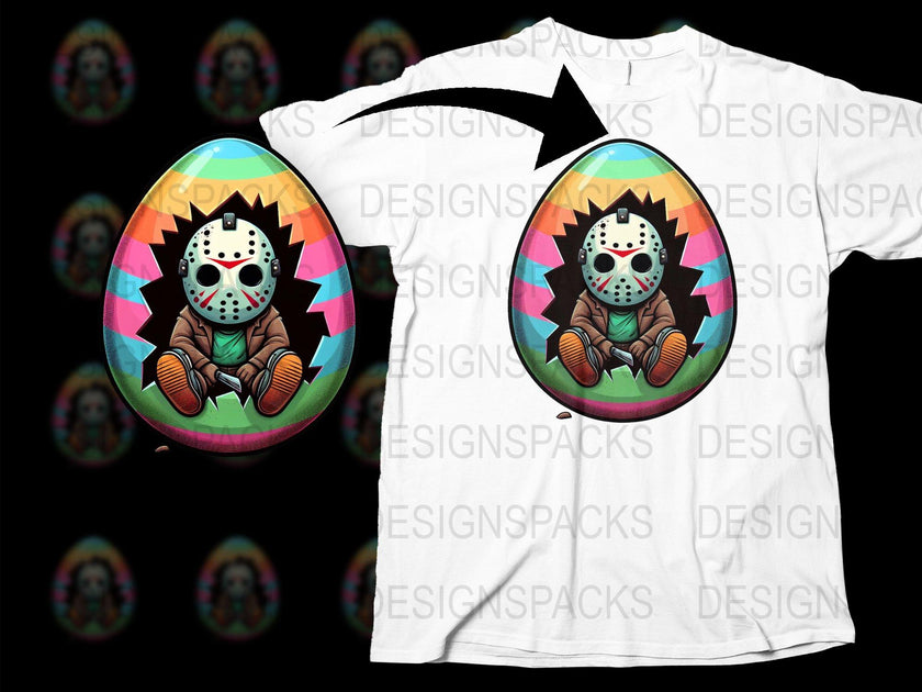 Colorful Easter Day Jason Voorhees Png Digital Download