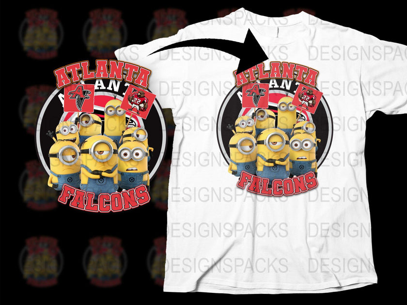 Atlanta Falcons Graphic Minions Themed Png Digital Download