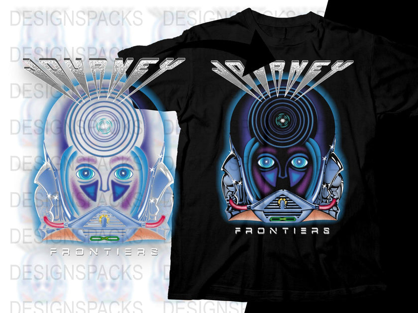 Retro Style Journey Frontiers Band Logo Graphic Png Digital Download