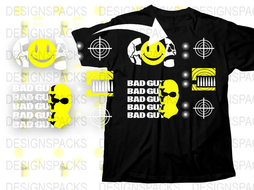 Streetwear Bad Guy Png Digital Download