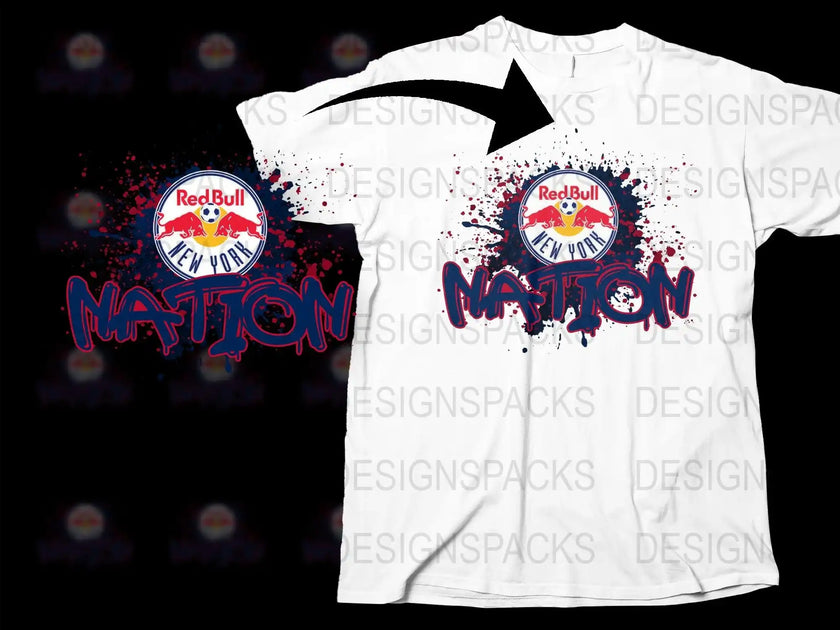 New York Red Bulls Nation Graphic Print Png Digital Download