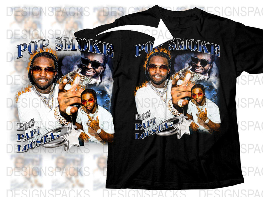Pop Smoke Big Papi Locsta Bootleg Fan Art Graphic Png Digital Download