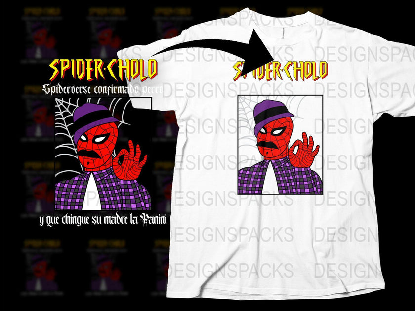 Unique Spider-Cholo Design with Spider-Man Theme Png Digital Download