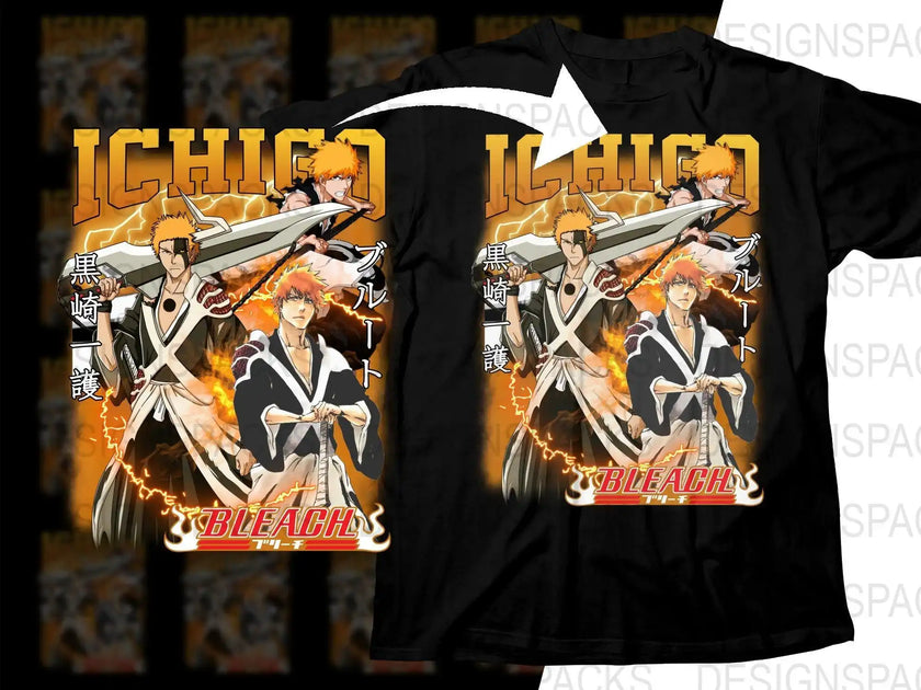 Ichigo Kurosaki Bleach Anime Fan Bootleg Png Digital Download