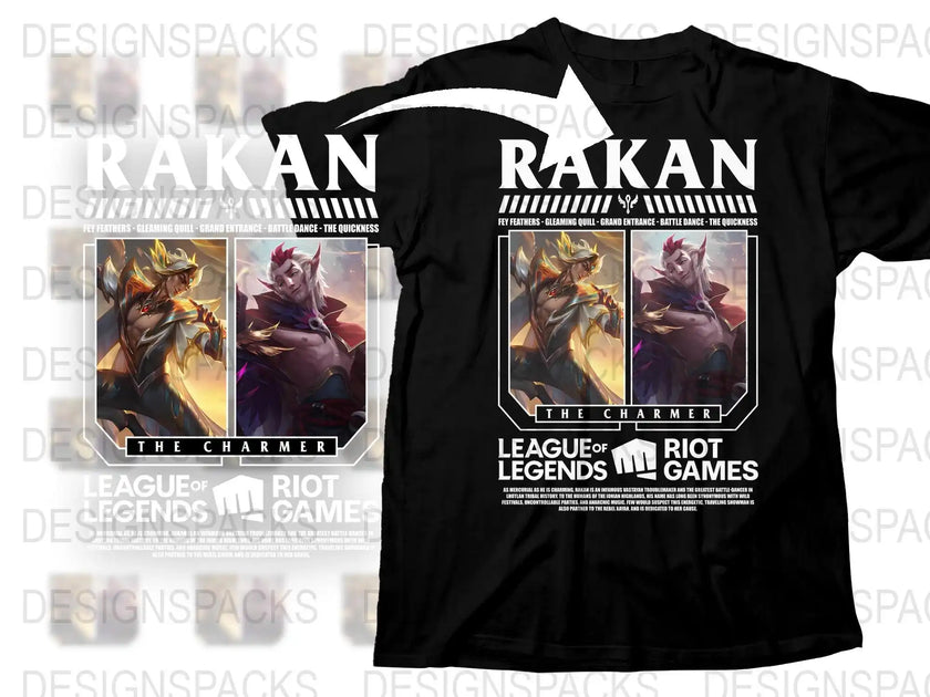 League of Legends Rakan The Charmer Illustration Png Digital Download