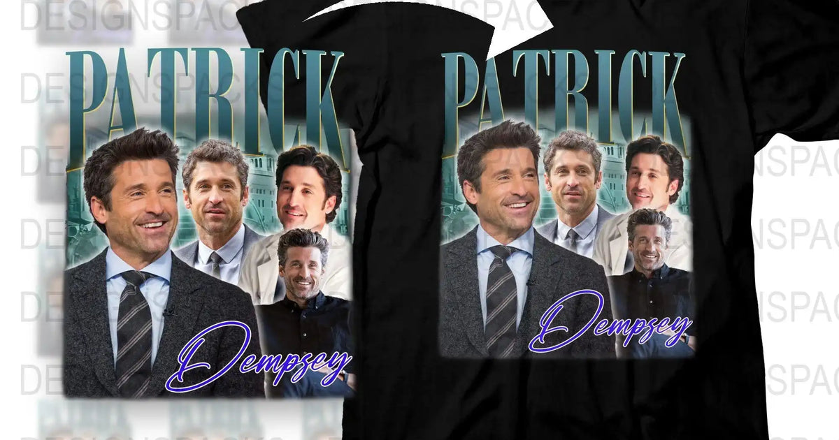 Bootleg Patrick Dempsey Collage Portrait Graphic Design Png Digital Do ...