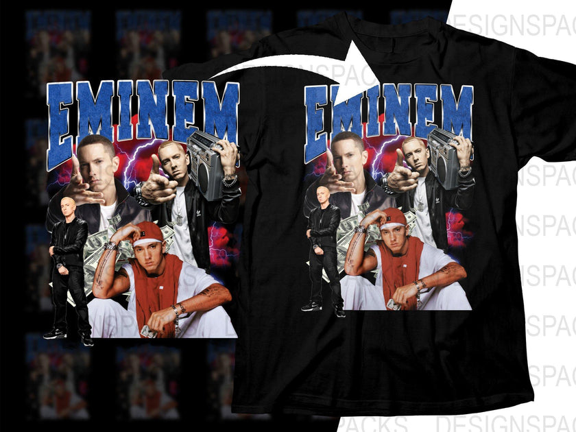 Eminem Graphic Bootleg Fan Art Design Png Digital Download