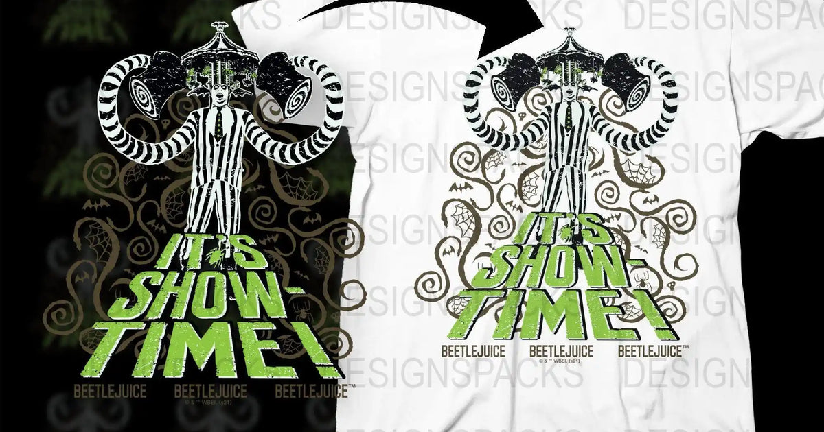Beetlejuice It's Showtime Graphic Print Png Digital Download – DESIGNSPACKS