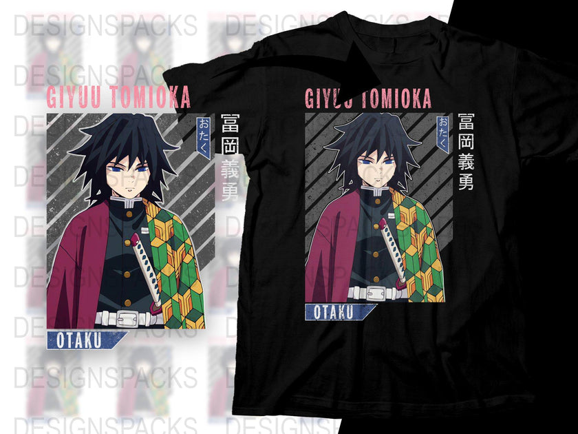 Giyuu Tomioka Otaku Design Anime Png Digital Download