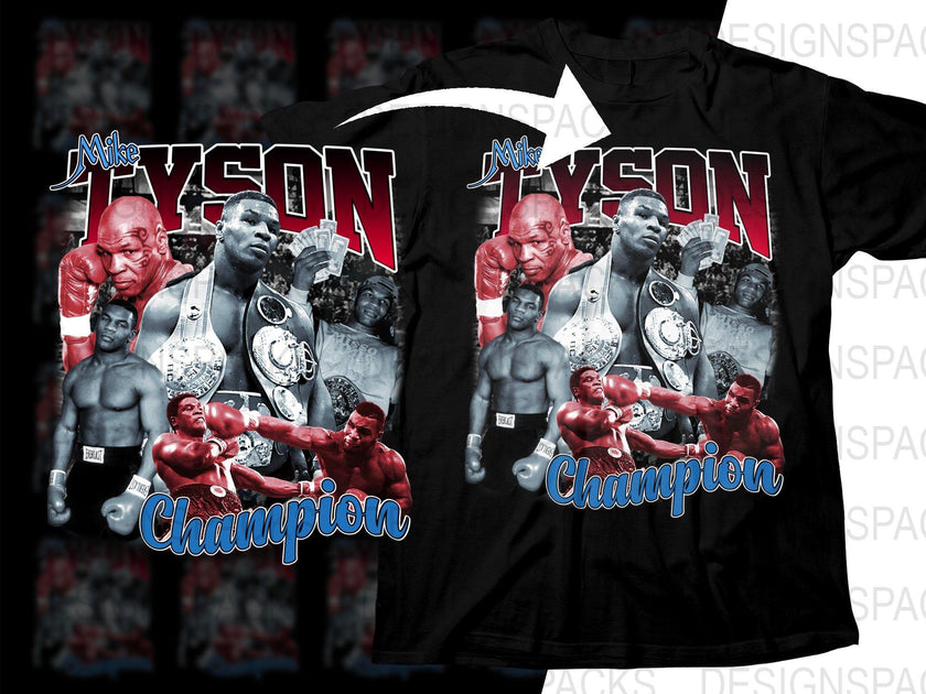 Mike Tyson Champion Boxer Graphic Png Digital Download