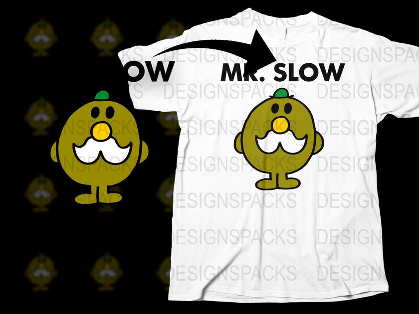 Mr. Slow Character Graphic Png Digital Download