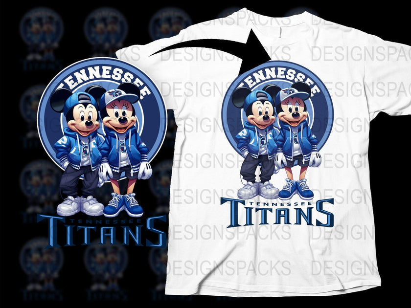 Mickey Minnie Mouse Tennessee Titans Png Digital Download