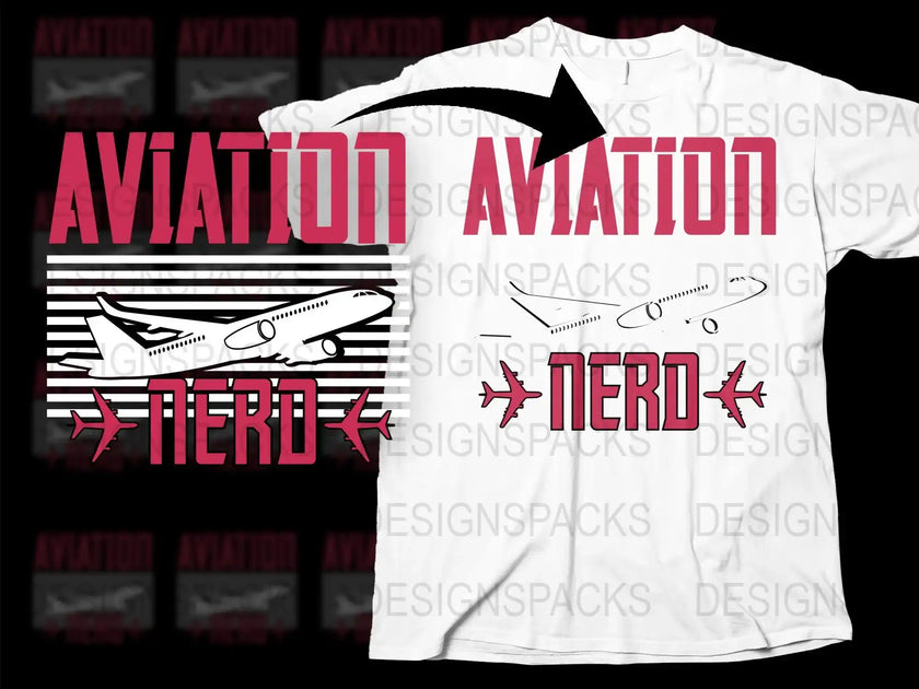 Aviation Nerd With Airplanes Graphic Design Print Png Digital Download
