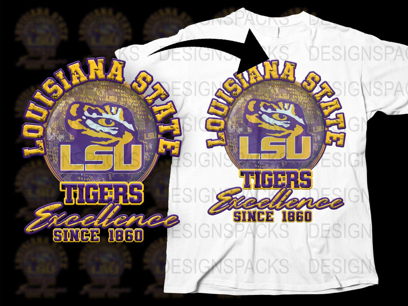 Louisiana State Tigers Excellence Since 1860 Png Digital Download