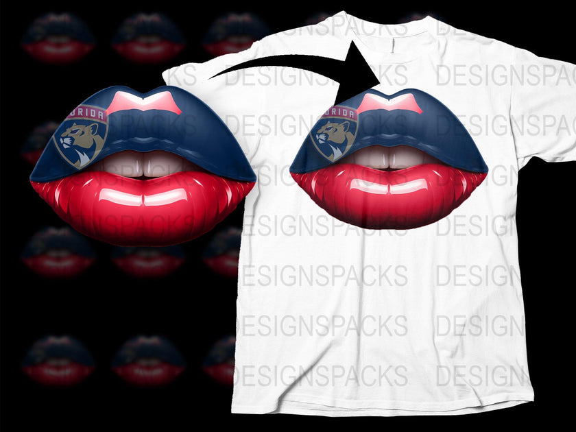 Florida Panthers Team Spirit Lips Design Png Digital Download