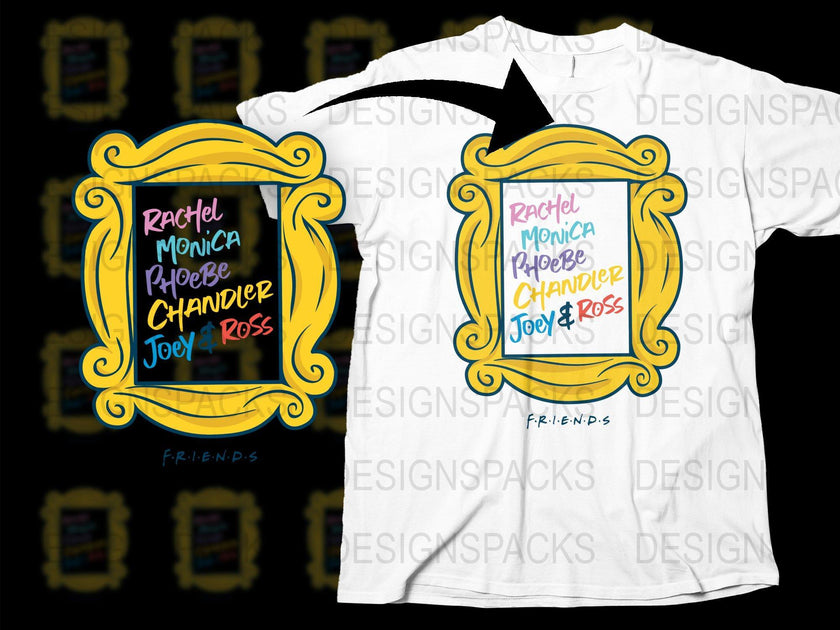 Fun Friends Characters Names Frame Png Digital Download