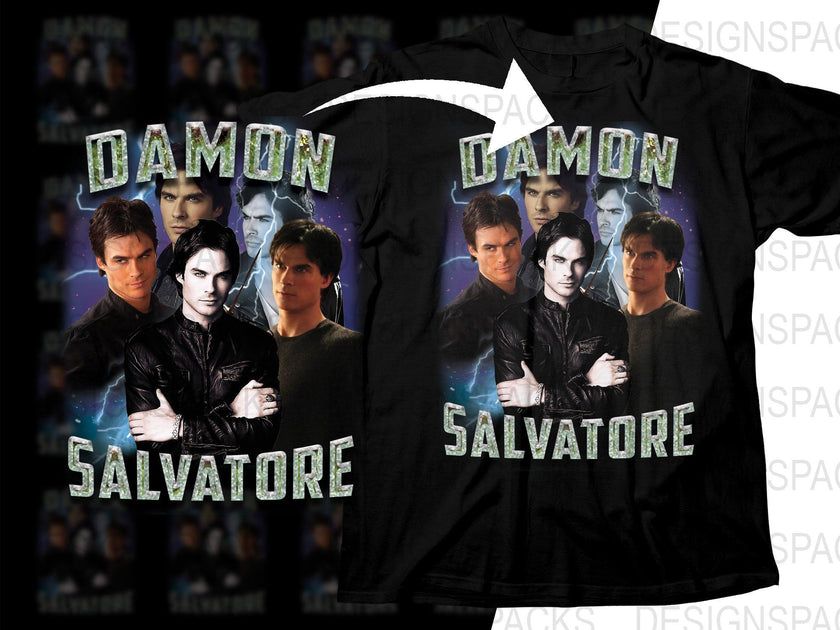 Damon Salvatore Character Bootleg Png Digital Download