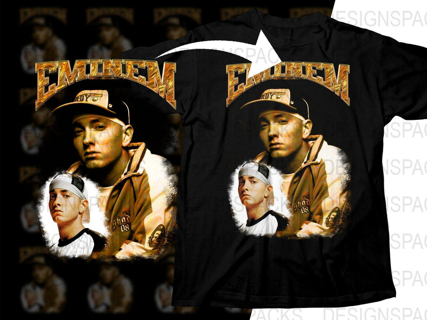 Vintage Style Eminem Collage Graphic Print Png Digital Download