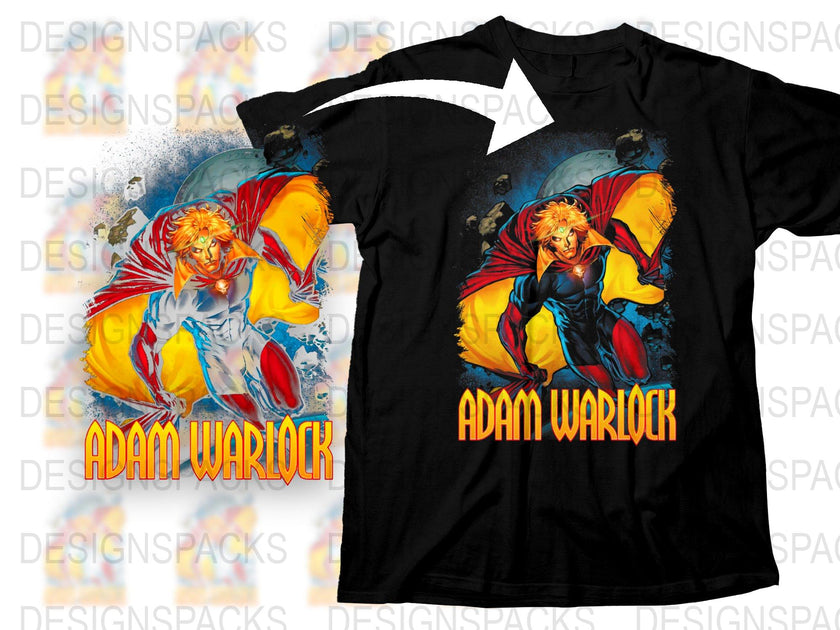 Vibrant Adam Warlock Graphic Png Digital Download