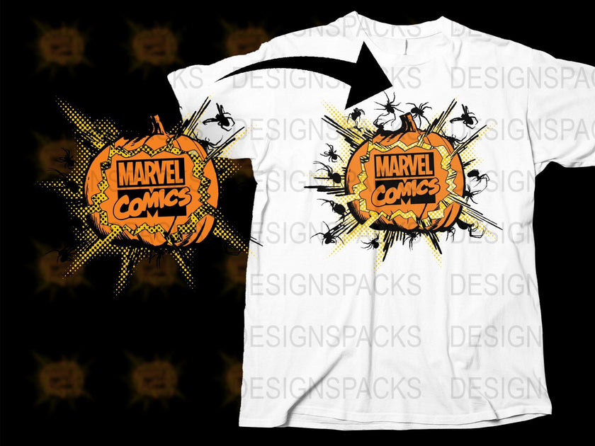 Marvel Comics Pumpkin Explosion Design Png Digital Download