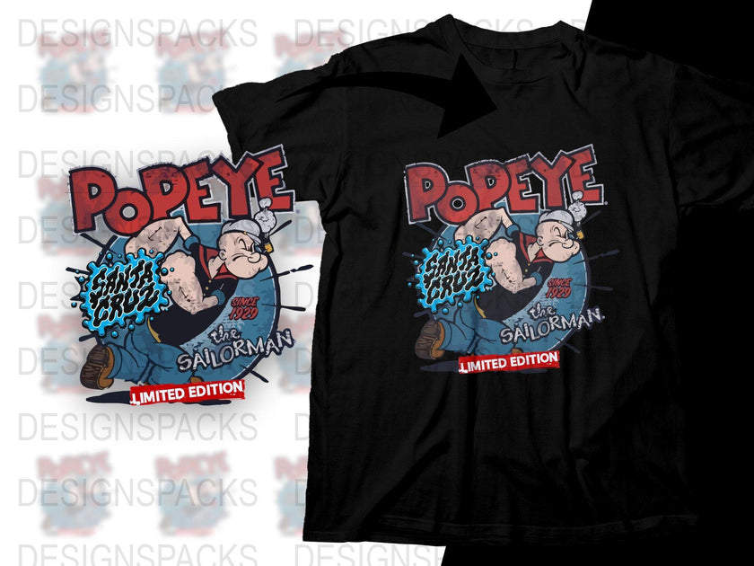 Popeye Santa The Sailorman Limited Edition Png Digital Download
