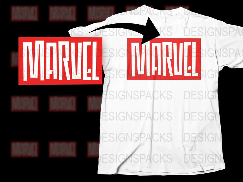 Marvel Retro Logo Design Png Digital Download