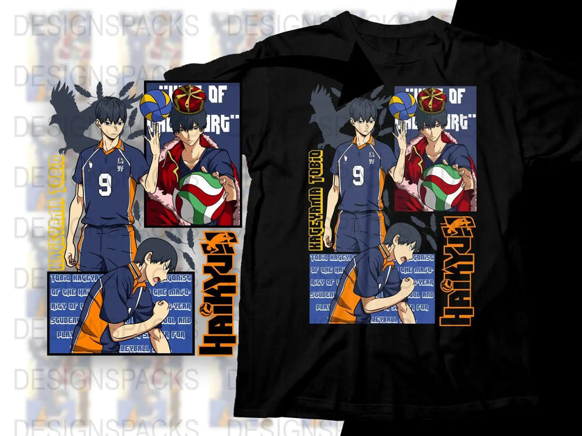 Haikyuu Tobio Kageyama Anime Graphic Tee Png Digital Download
