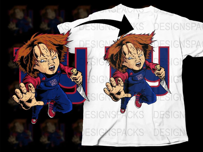 Chucky Halloween Football Horror Fanatic Png Digital Download