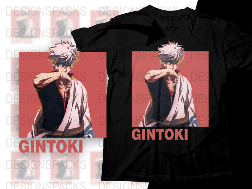 Gintoki Cool Pose Graphic Anime Design Png Digital Download