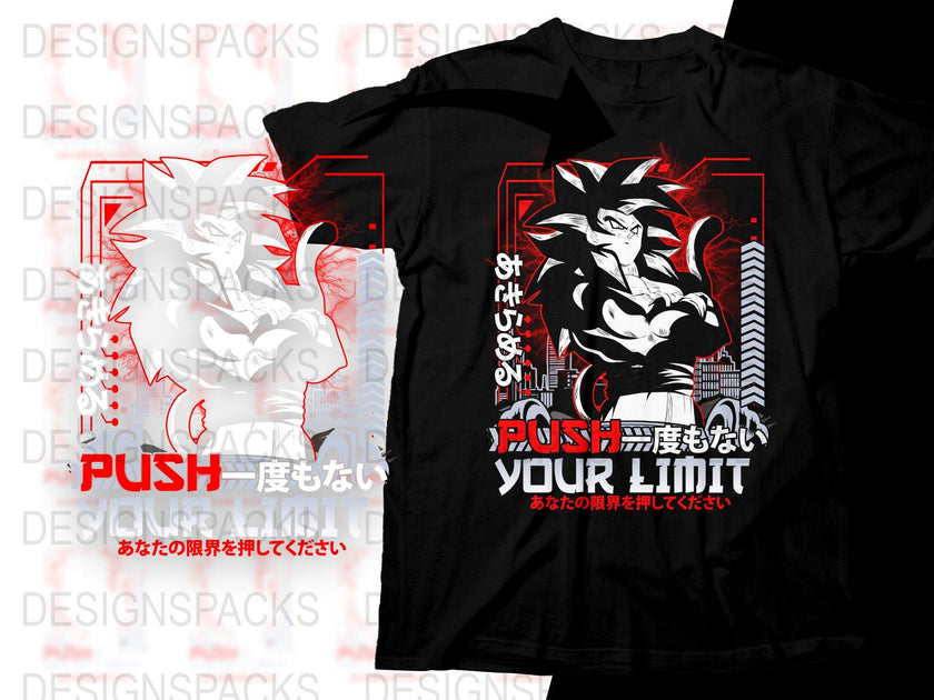 Push Your Limit Anime Character Png Digital Download