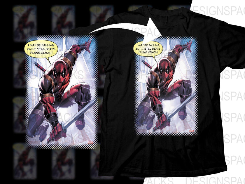 Deadpool Beats Flying Coach Marvel Png Digital Download