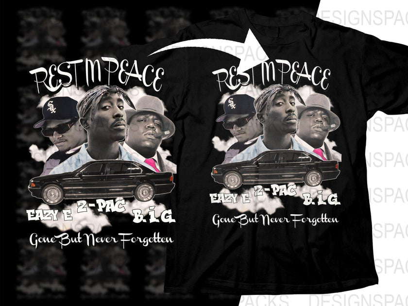 Eazy-E, 2Pac And Biggie Iconic Legends Rest In Peace Png Digital Downl