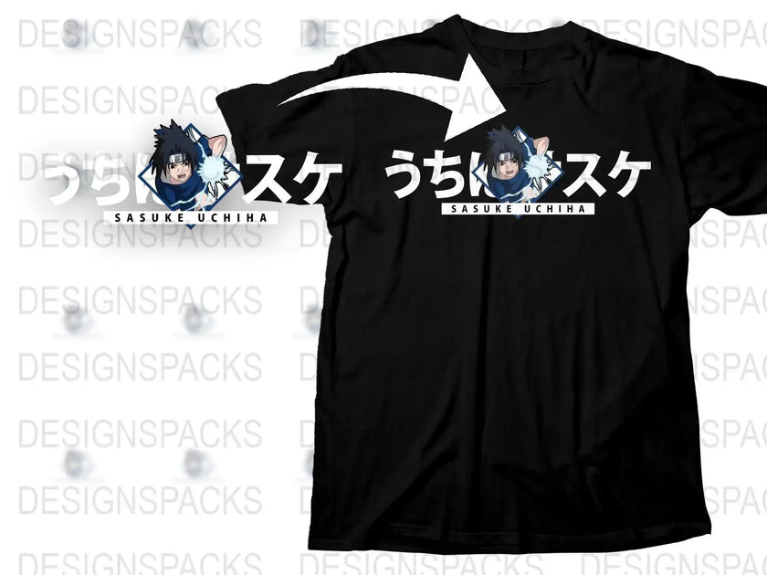 Sasuke Uchiha from Naruto Anime Ninja Warrior Png Digital Download