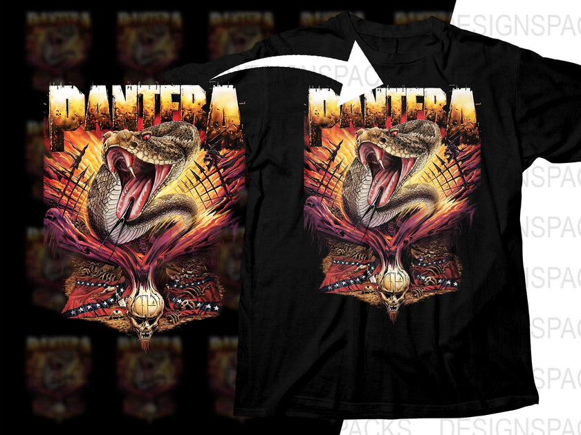 Pantera Rock Music Band Design Png Halftone Digital Download