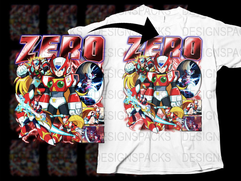 Dynamic Mega Man Zero Design Graphic Png Digital Download