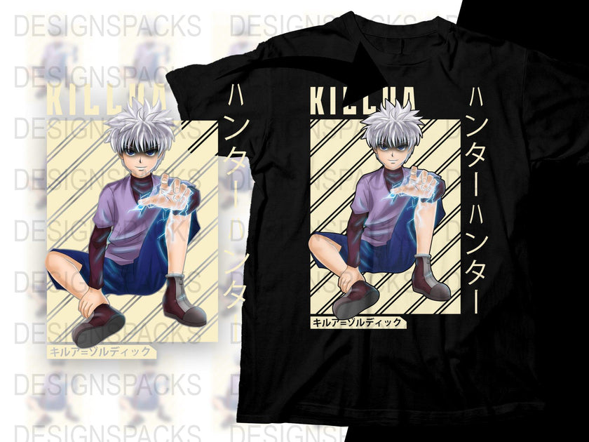Killua Zoldyck Hunter x Hunter Anime Graphic Png Digital Download