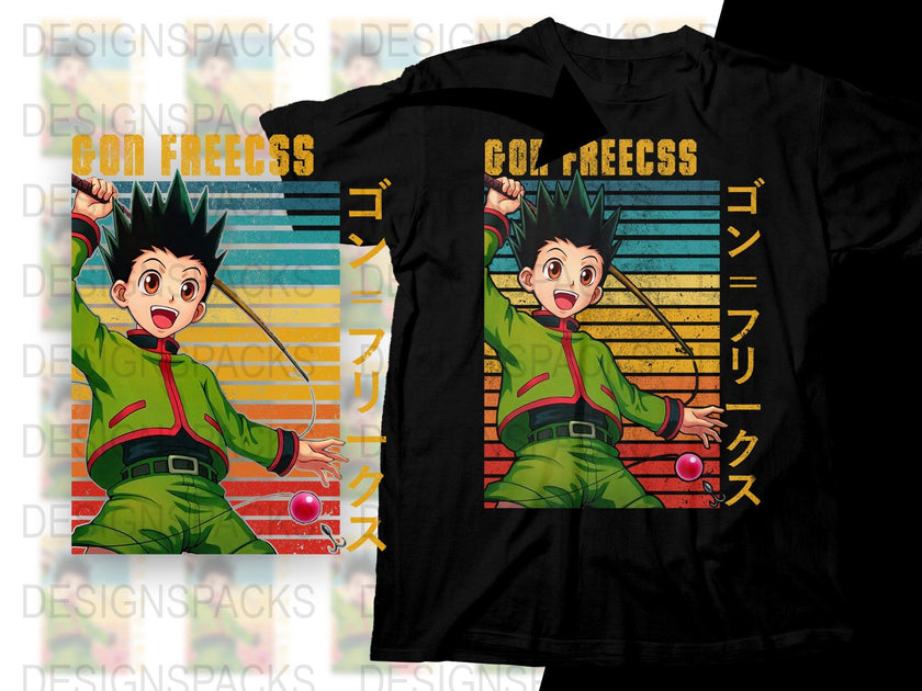 Vibrant Gon Freecss Anime Graphic Png Digital Download