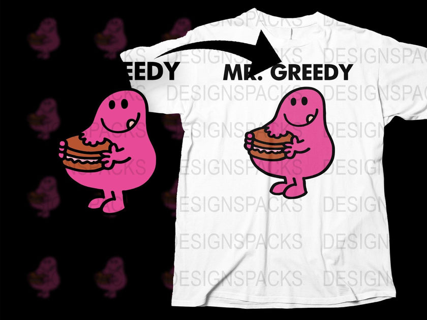 Mr. Greedy Cartoon Character Graphic Png Digital Download