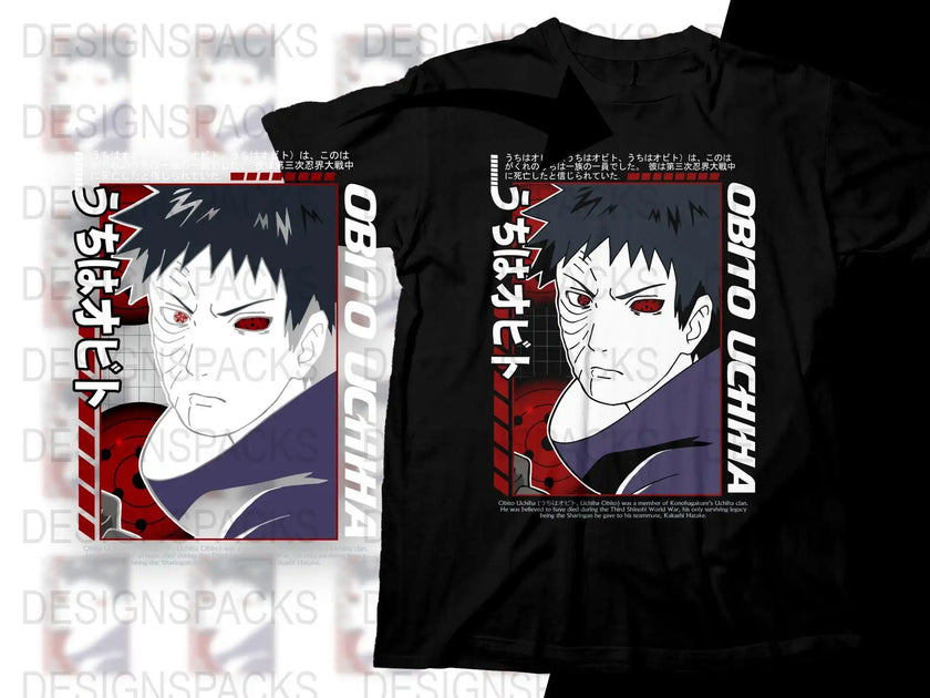 Uchiha Obito Anime Character Art Style Japanese Png Digital Download
