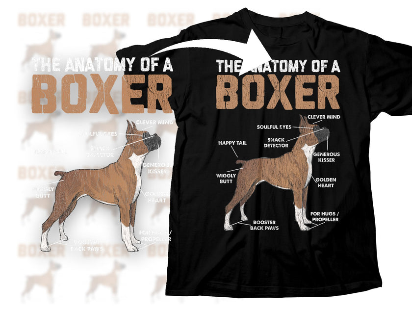 The Anatomy of a Boxer Clever Mind Boxer Dog Png Digital Download