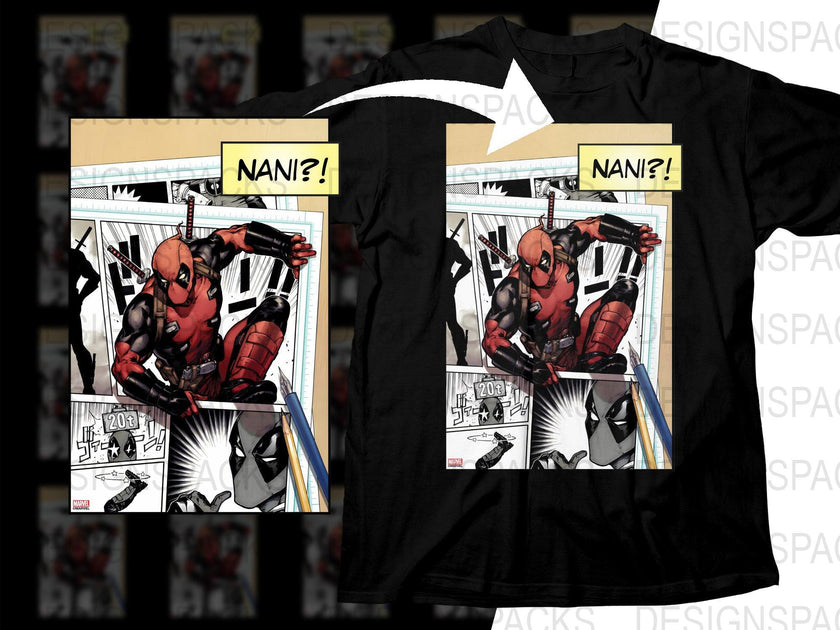 Deadpool Japanese Comic Style Graphic Png Digital Download