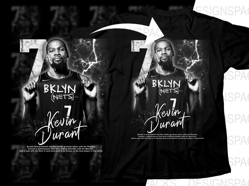 Gray Kevin Durant Brooklyn Nets Basketball Legend Number 7 Bootleg Png