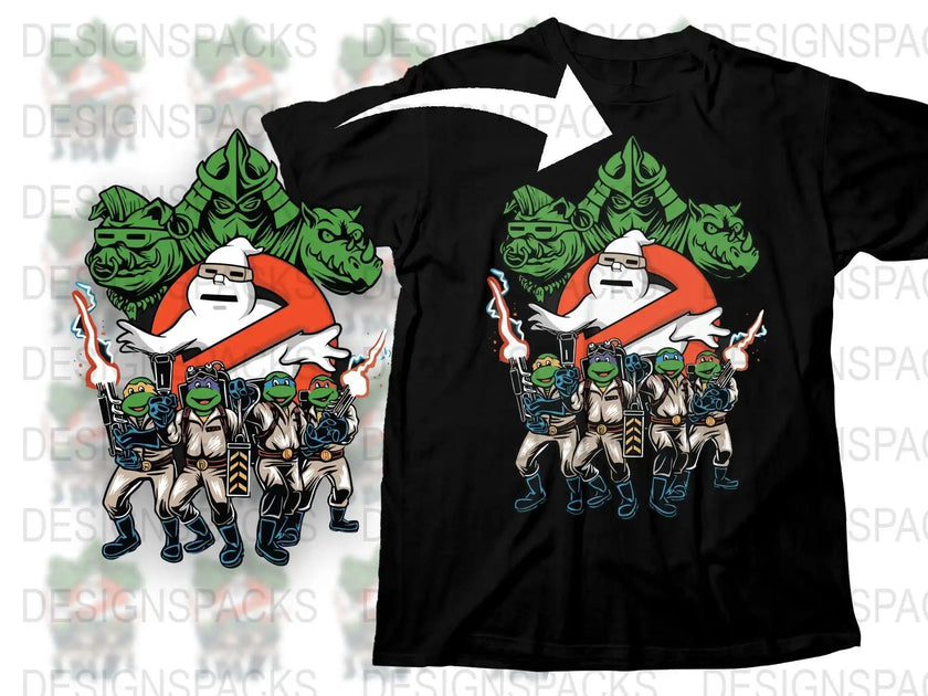Teenage Mutant Ninja Turtles Ghostbusters Mashup Png Digital Download