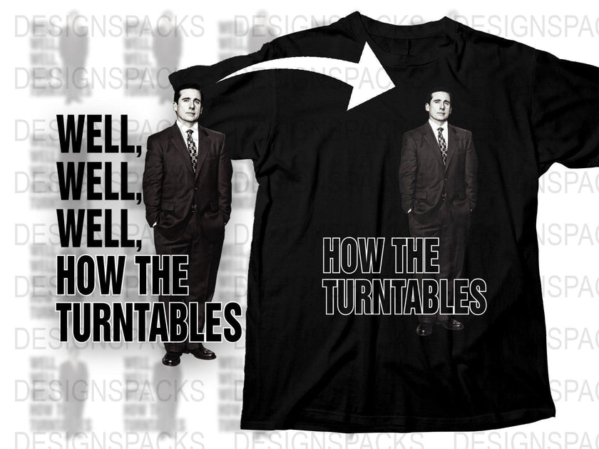 Iconic Michael Scott Turntables Meme Png Digital Download