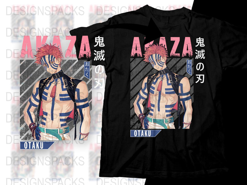 Akaza Anime Graphic Png Digital Download