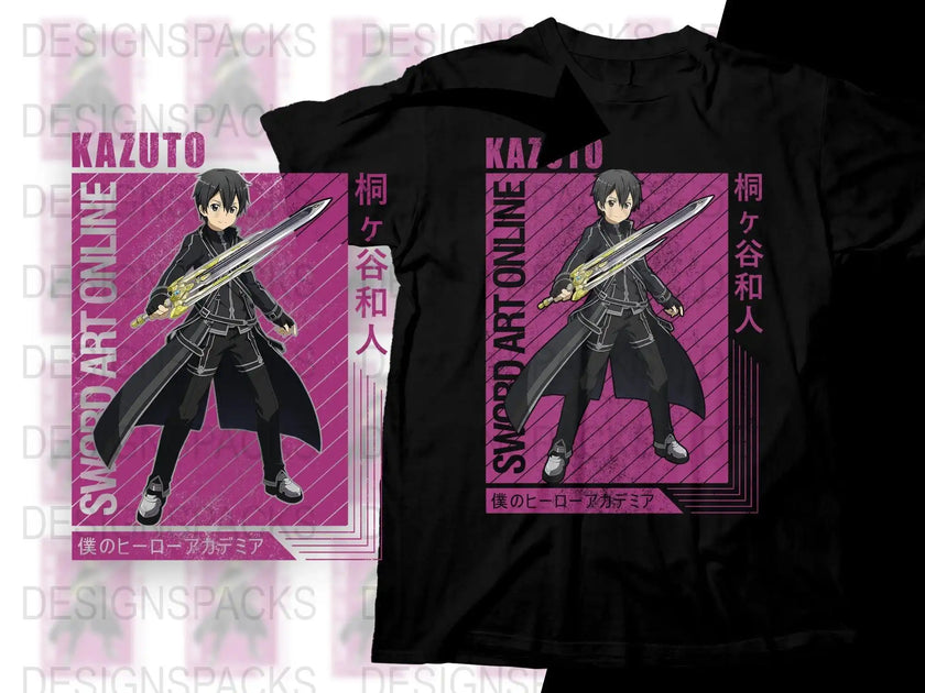 Sword Art Online Kirito Graphic Png Digital Download