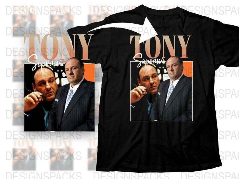 Tony Soprano by James Gandolfini Bootleg Design Png Digital Download