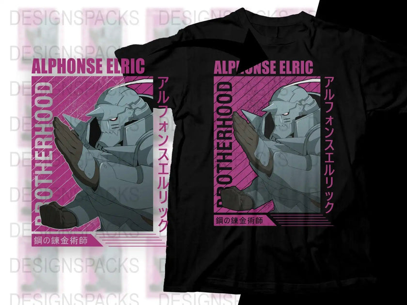 Alphonse Elric Brotherhood Graphic Anime Png Digital Download